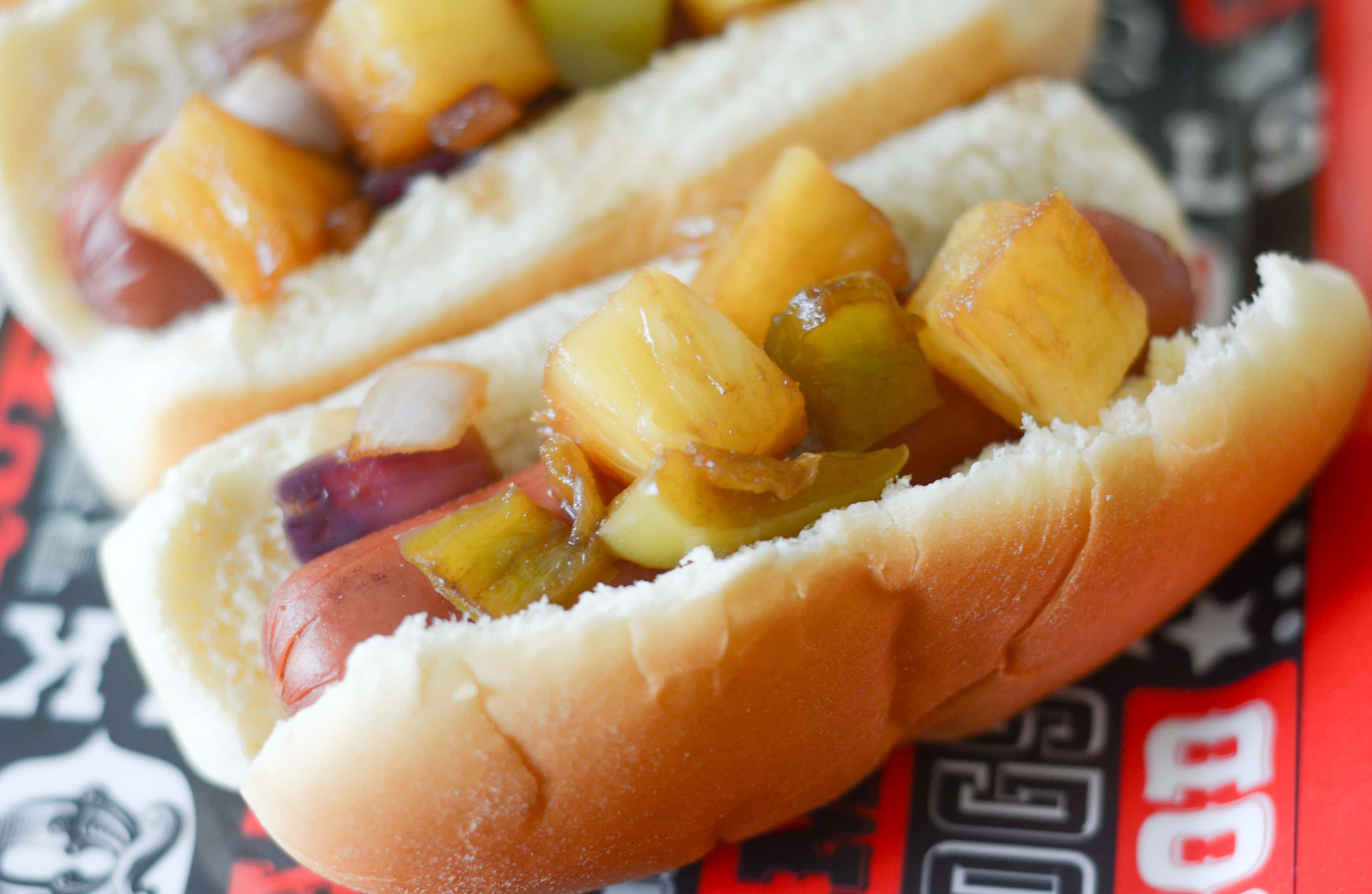 Easy Grilled Hawaiian Hot Dogs - Mommy Hates Cooking