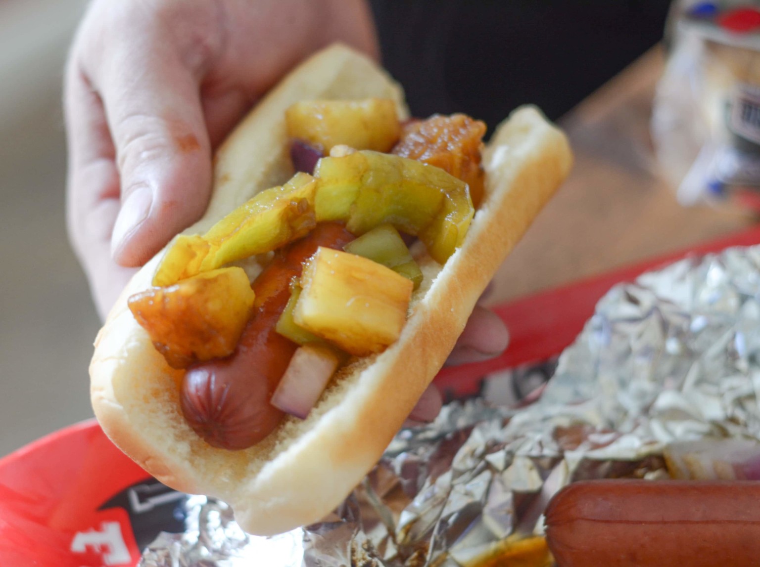 Easy Grilled Hawaiian Hot Dogs - Mommy Hates Cooking