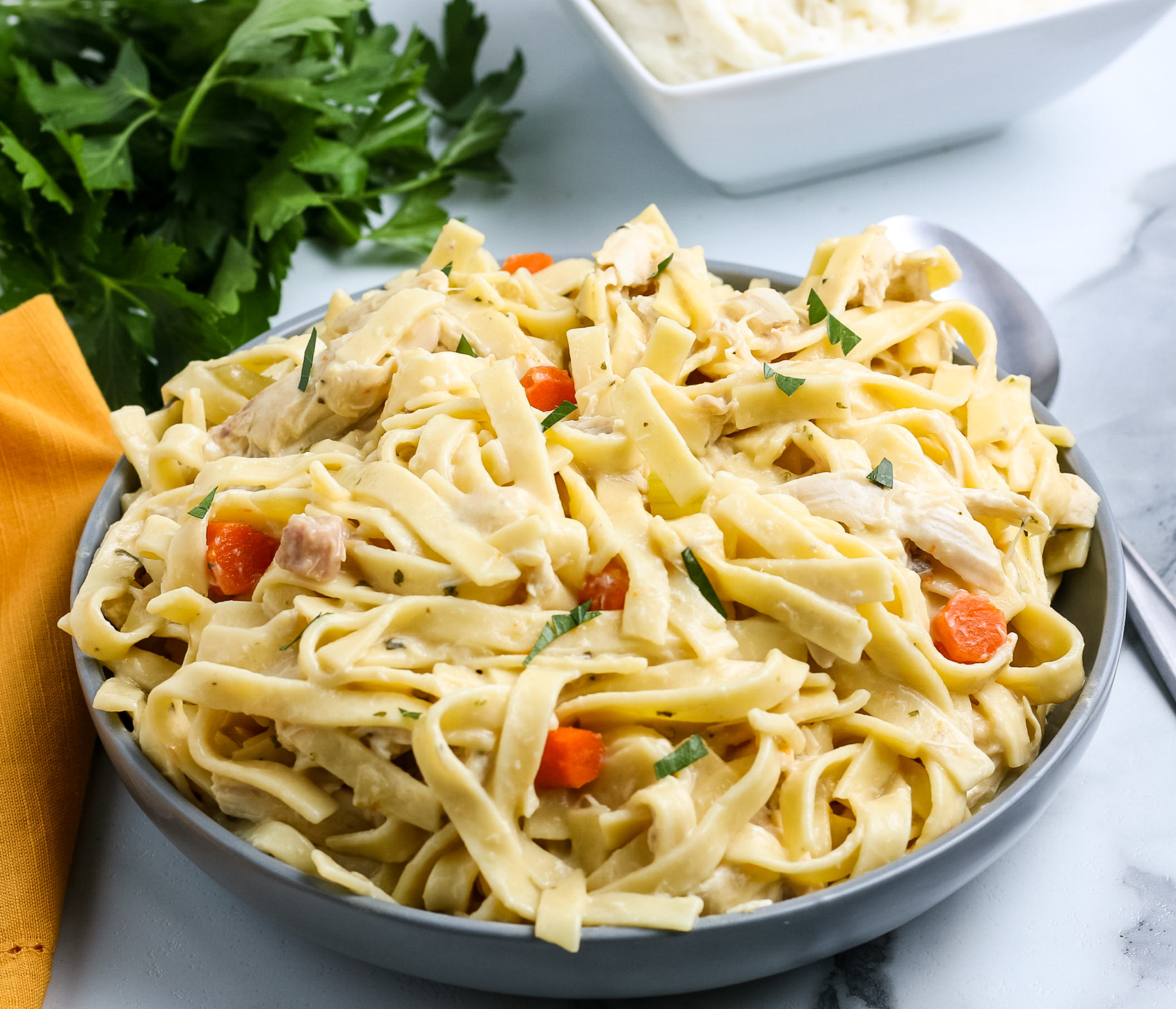 Homemade Creamy Chicken and Noodles - Mommy Hates Cooking