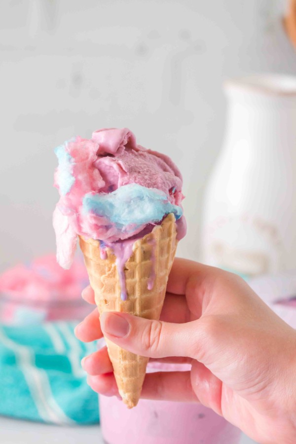 No Churn Cotton Candy Ice Cream - Mommy Hates Cooking