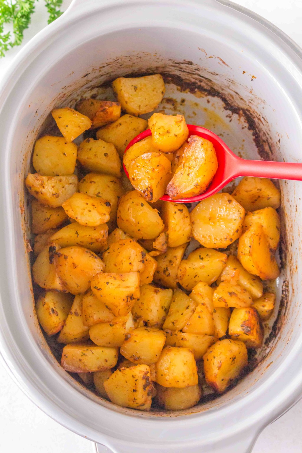 Slow Cooker Roasted Potatoes - Mommy Hates Cooking